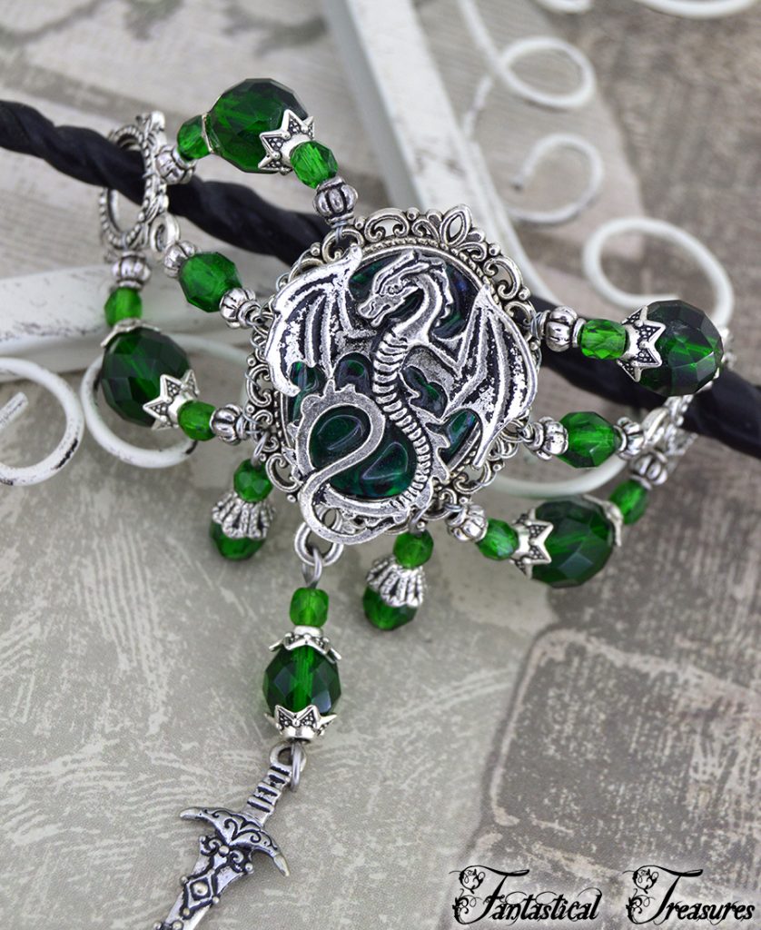 Dragon Barrette - Unique Medieval Hair Accessory - Fantastical Treasures